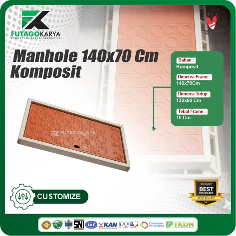 Manhole Komposit 140x70 Cm - Futago Karya